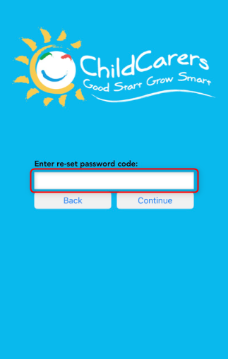 Resetting your parent access password – ChildCarers