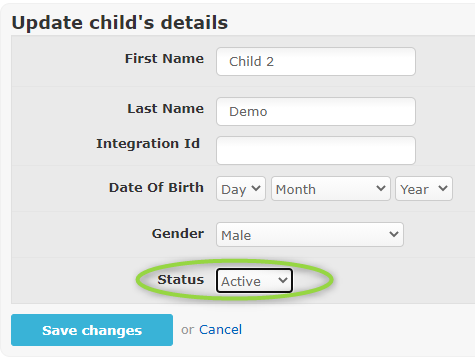 Managing Children - Re-Activating a Child – ChildCarers